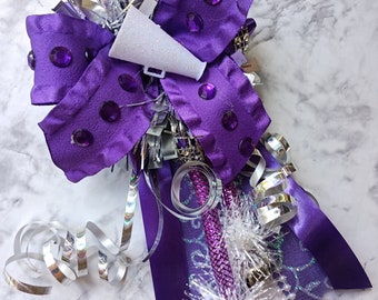 Senior Bundle for Homecoming Mums Glittered Silver and White - Etsy