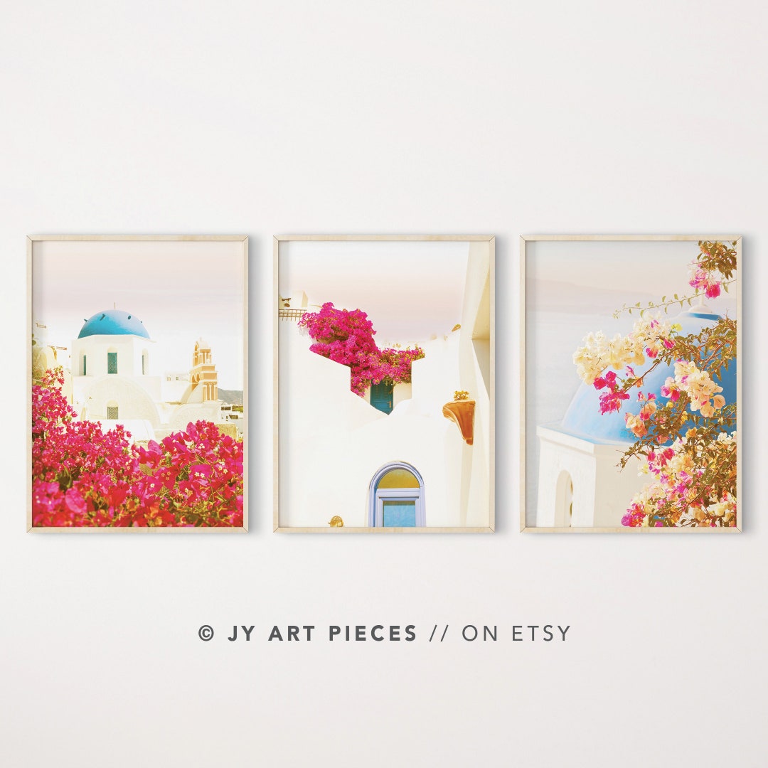 Greece Wall Art,santorini Wall Art,greece Print,sunset Santorini ...