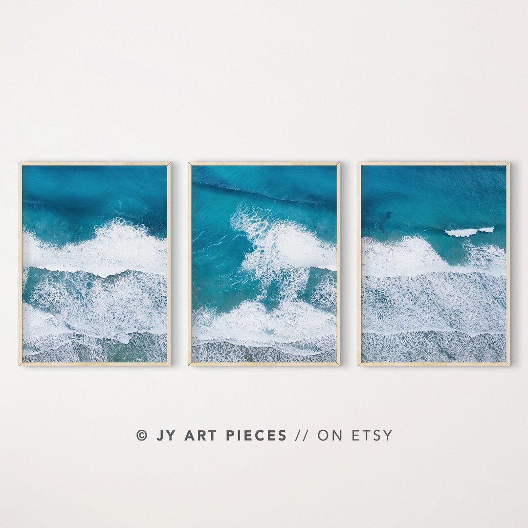 Waves Prints, Waves Wall Art, Ocean Wall Art, Ocean Print Aerial, Ocean ...