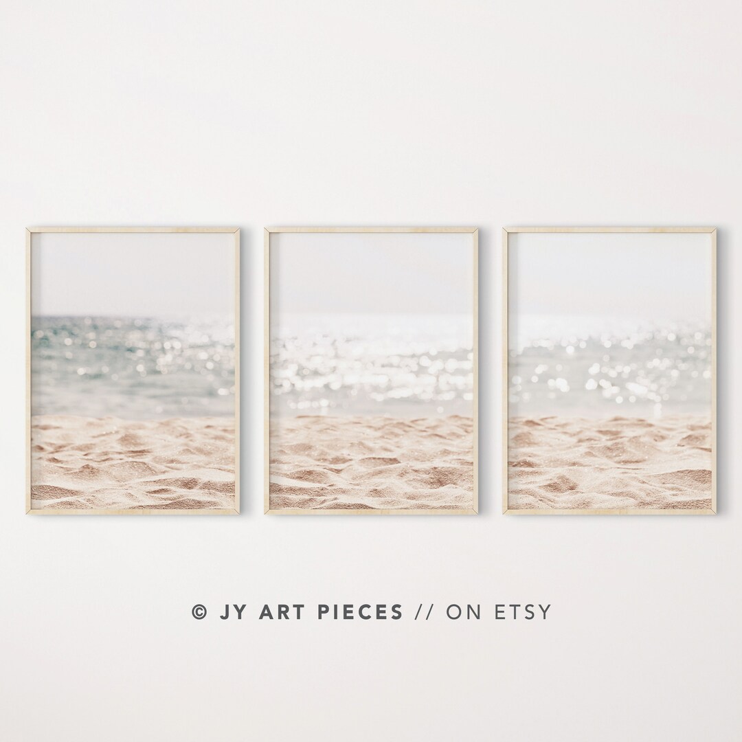 Beach Prints Set of 3: Sunny Coastal Wall Art (instant Download) - Etsy