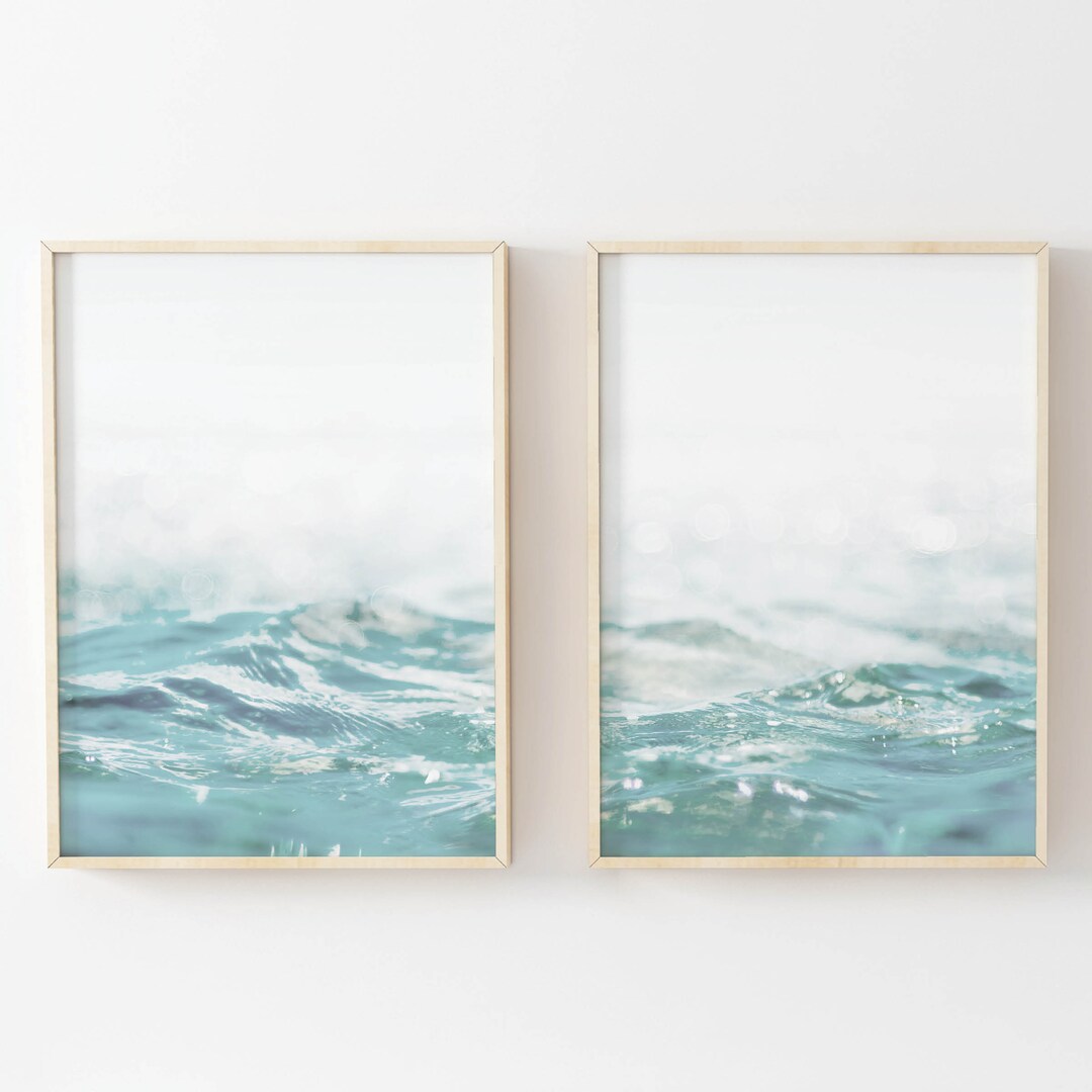 Blue Ocean Prints, Sparkling Sea Prints, Ocean Wall Art, Waves Prints ...