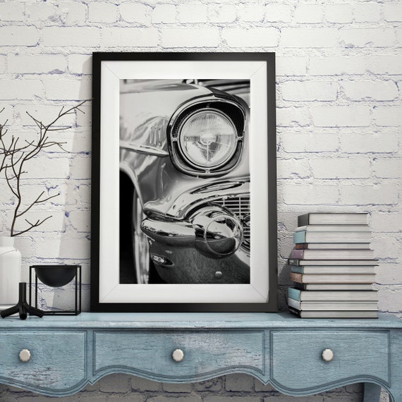 Classic Car Print Car Print Vintage Car Wall Art Black and - Etsy