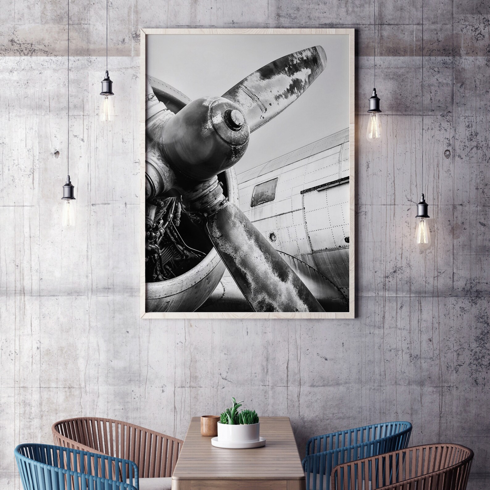 Plane Print Propeller Print Airplane Print Aeroplane Wall - Etsy