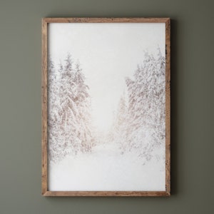 Snowy Pine Forest Print Set: Winter Wonderland Wall Art (digital ...