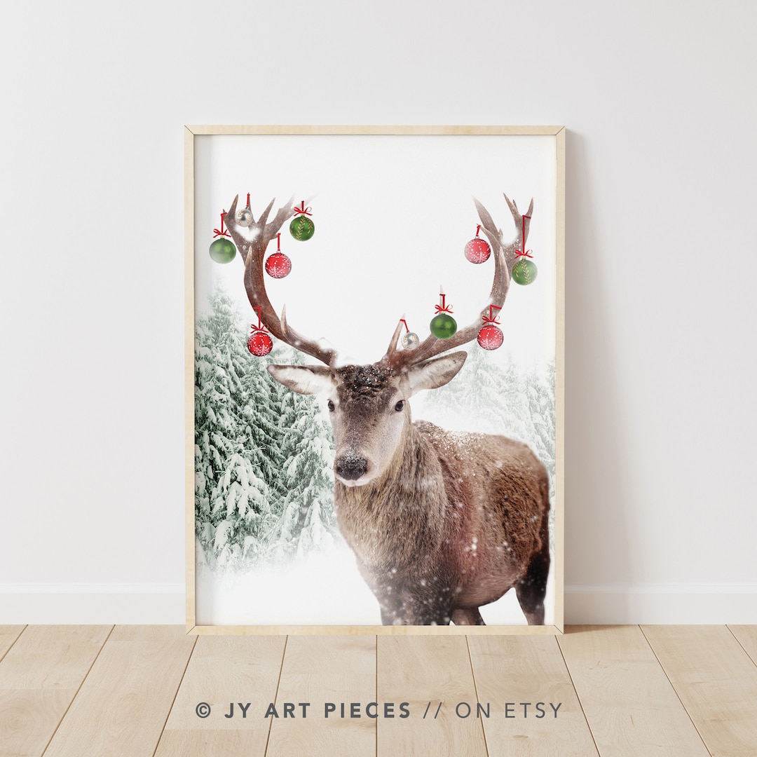 Christmas Prints, Reindeer Prints, Winter Wall Art, Christmas Decor ...