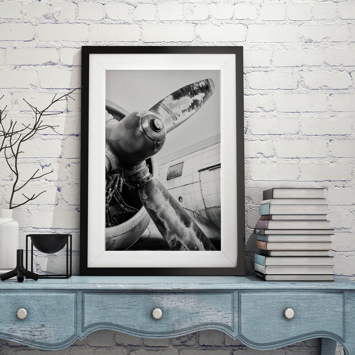 Plane Print Propeller Print Airplane Print Aeroplane Wall - Etsy