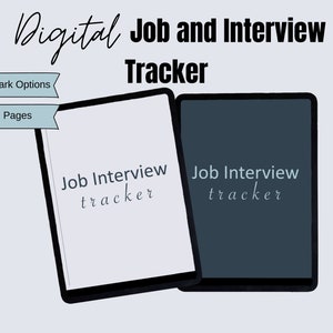 Job Interview Tracker, Digital Job Planner, Professional Planner, Job Search Tracker, Great for ...