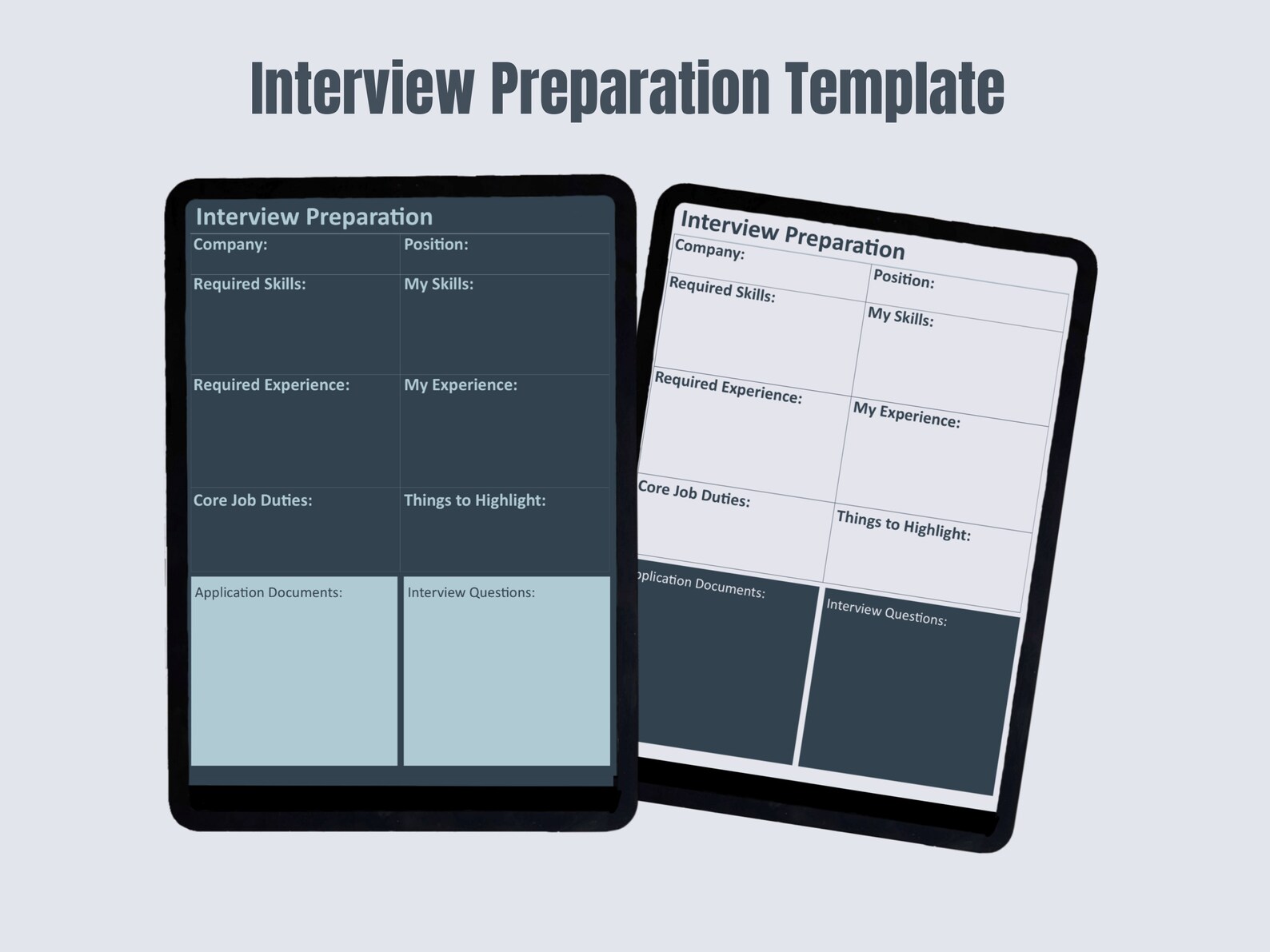 Job Interview Tracker Digital Job Planner Professional - Etsy