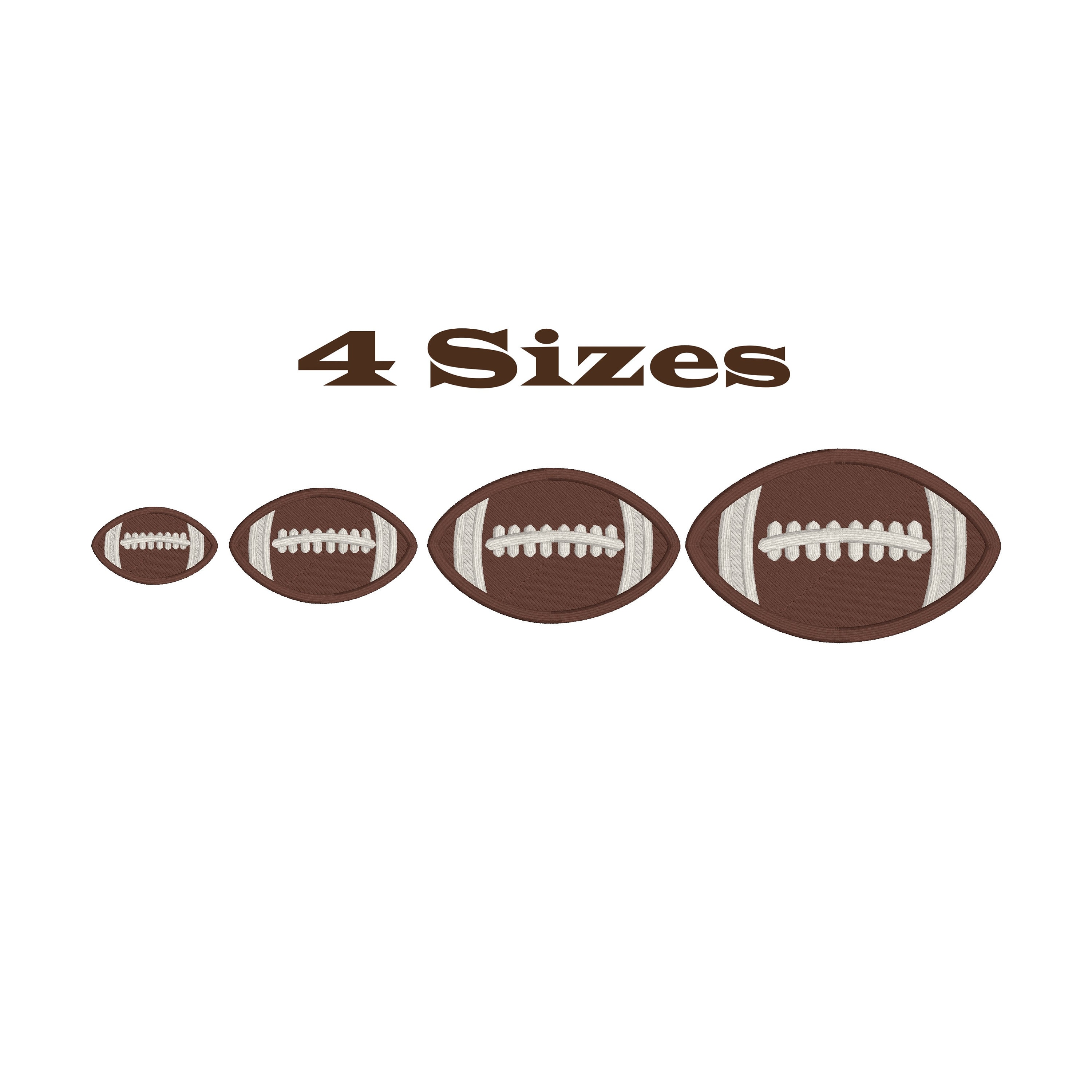Football Fill Embroidery Design 4 Sizes - Etsy