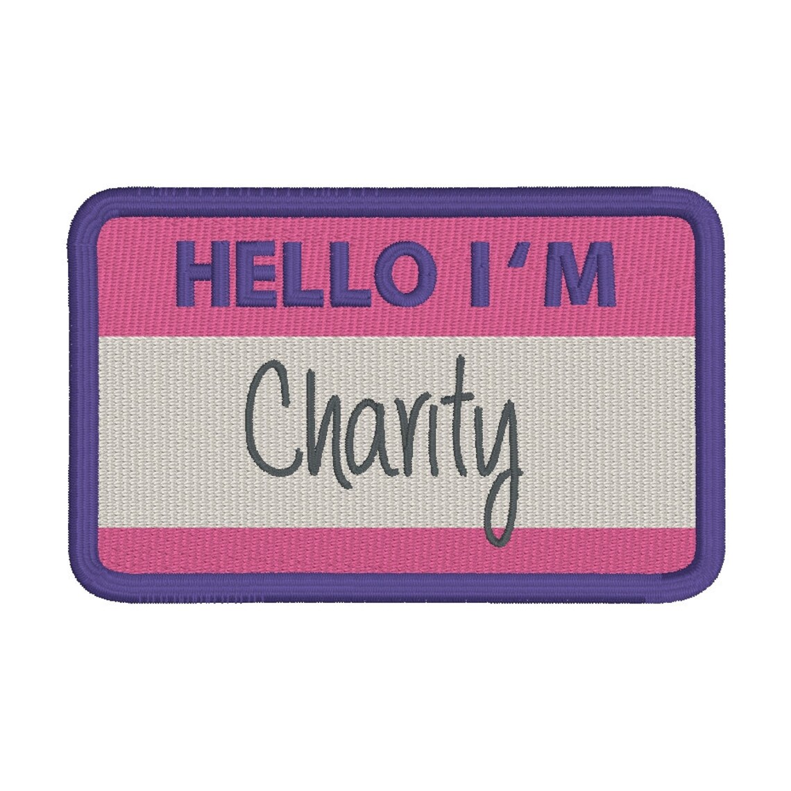 Hello I'm... Embroidery Design 4x2.5 In. - Etsy