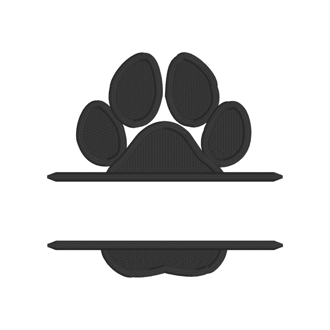 Paw Split Name Design 4 Sizes - Etsy