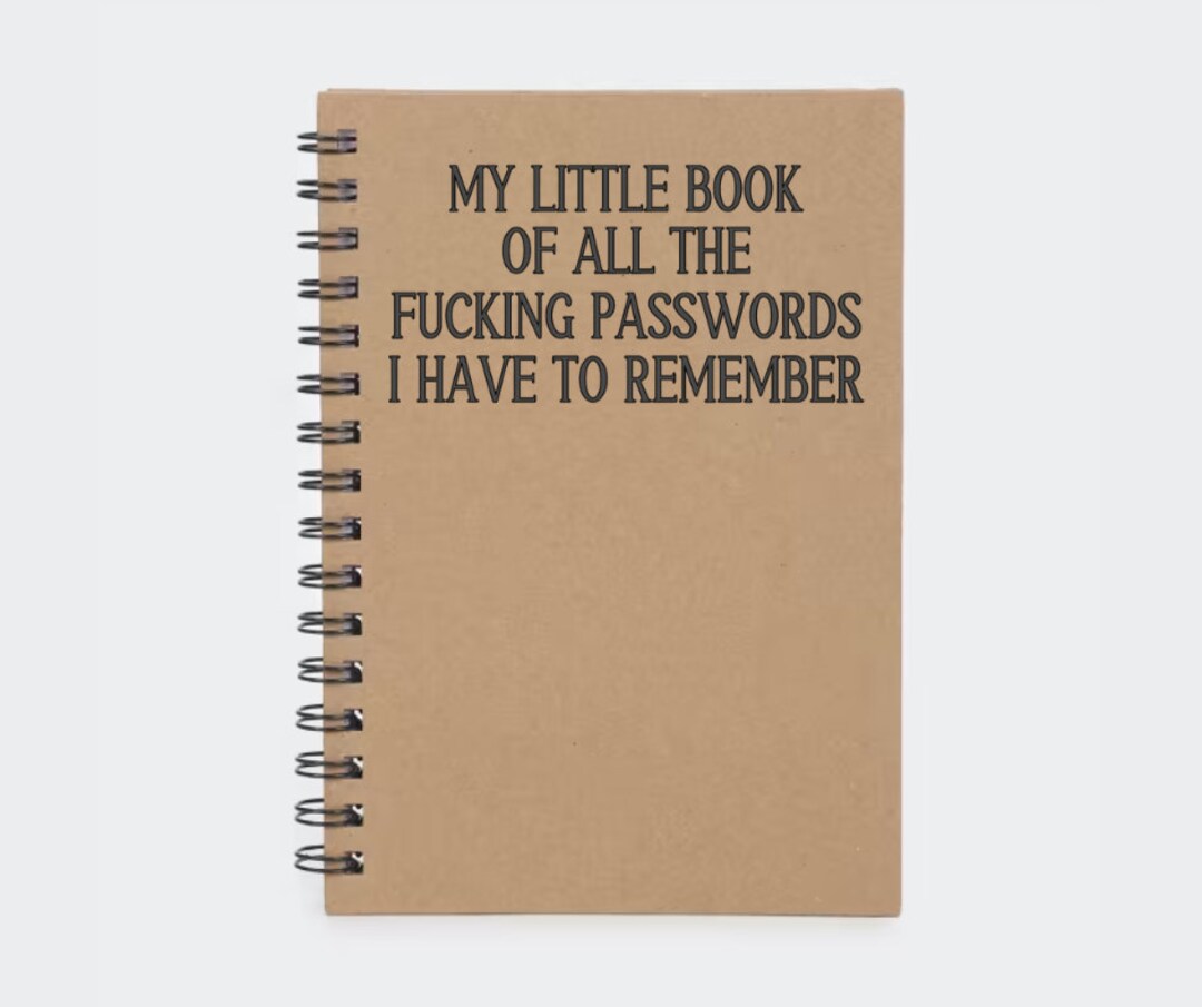 Novelty Password Notepad Etsy Australia