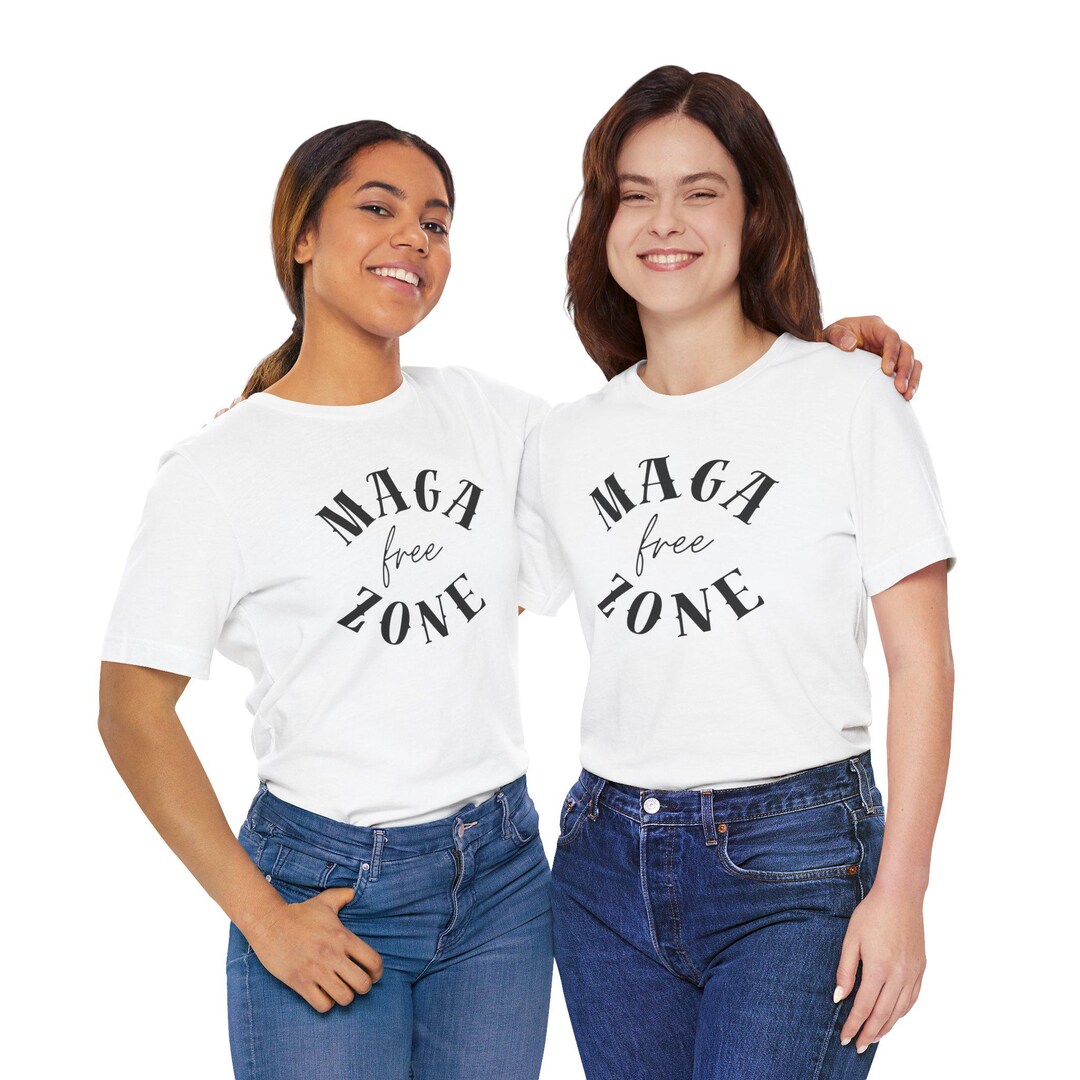 MAGA Free Zone Tee Shirt: Political Activist Cotton Tee - Etsy