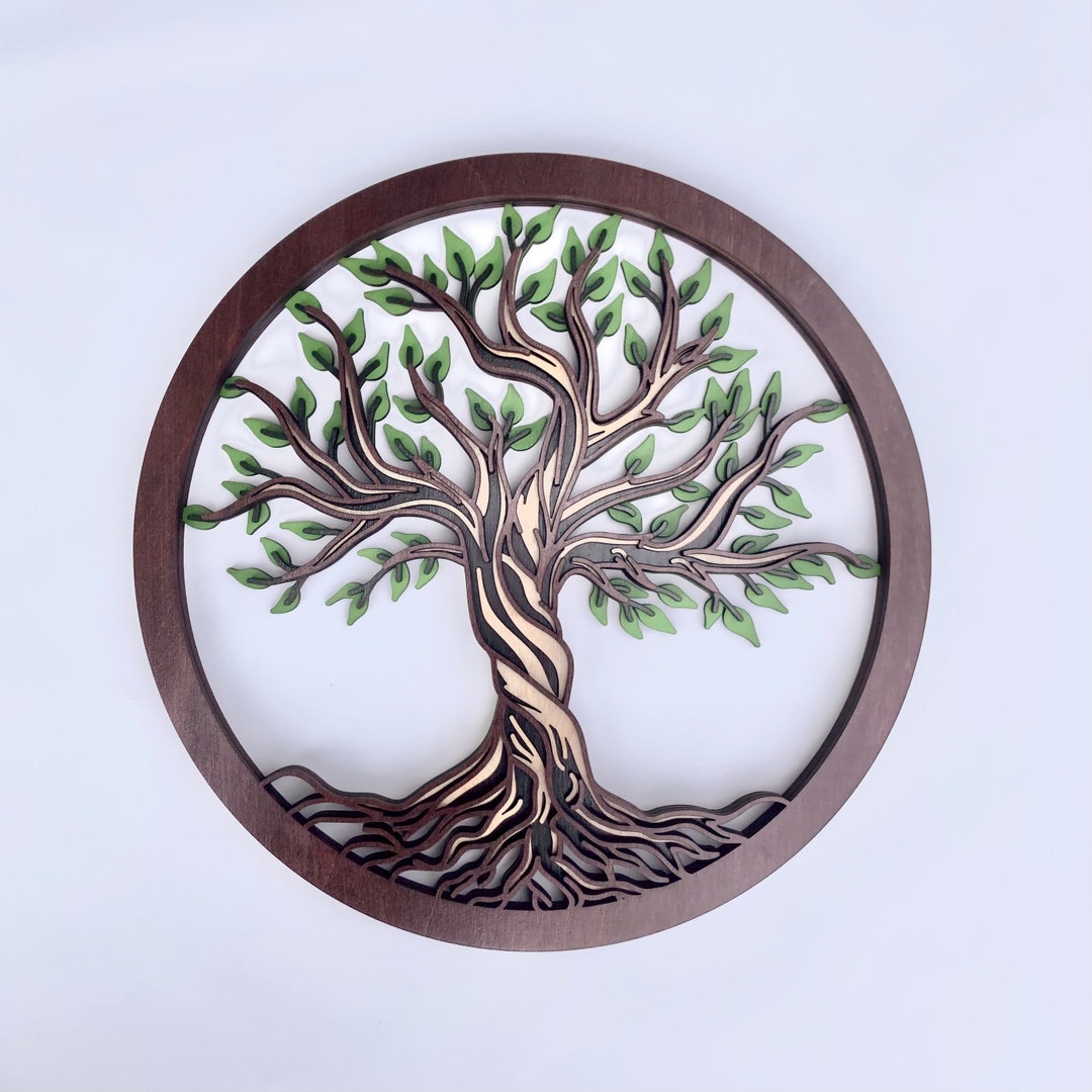 Tree of Life Wall Art, Layered Wooden Wall Art - Etsy