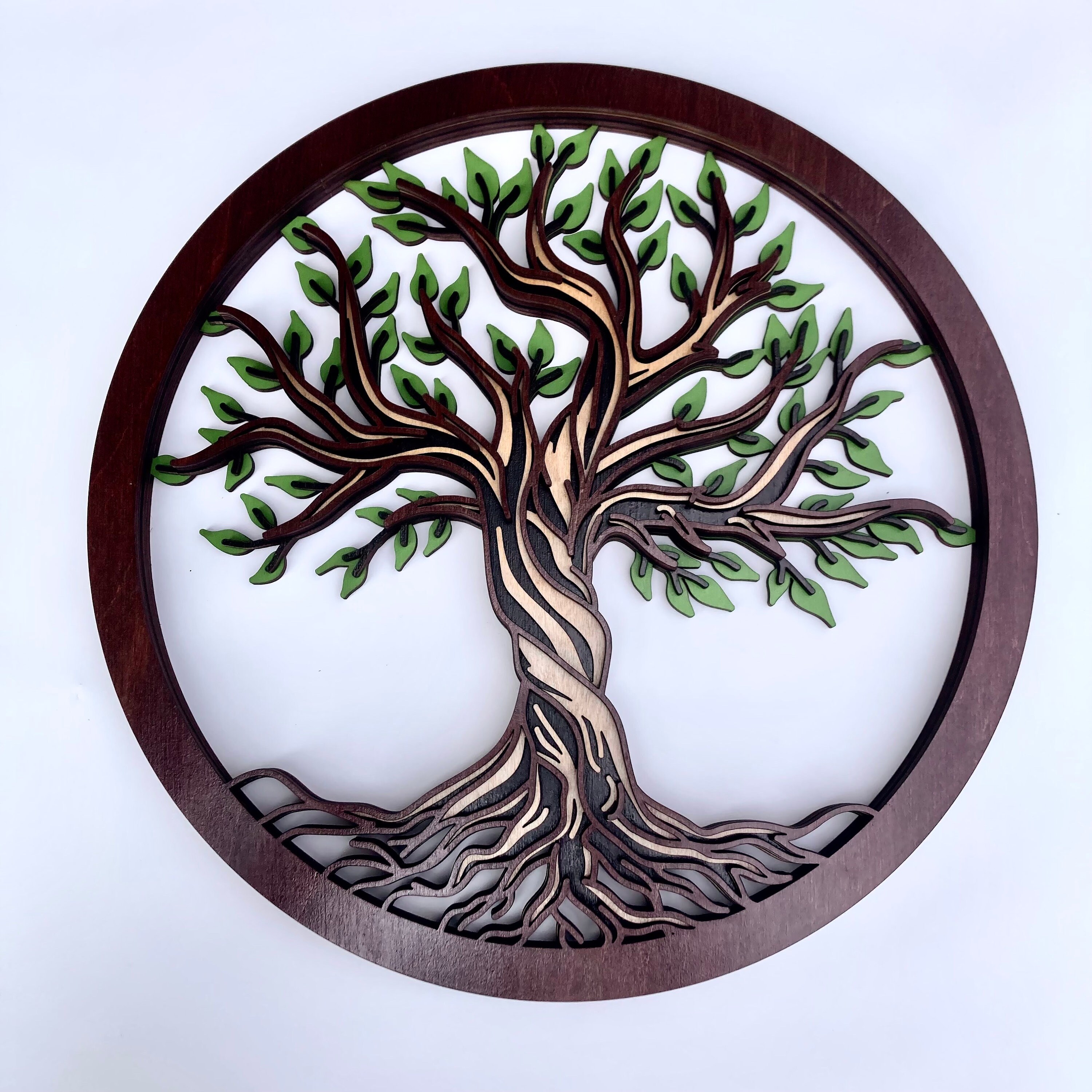 Tree of Life Wall Art, Layered Wooden Wall Art - Etsy