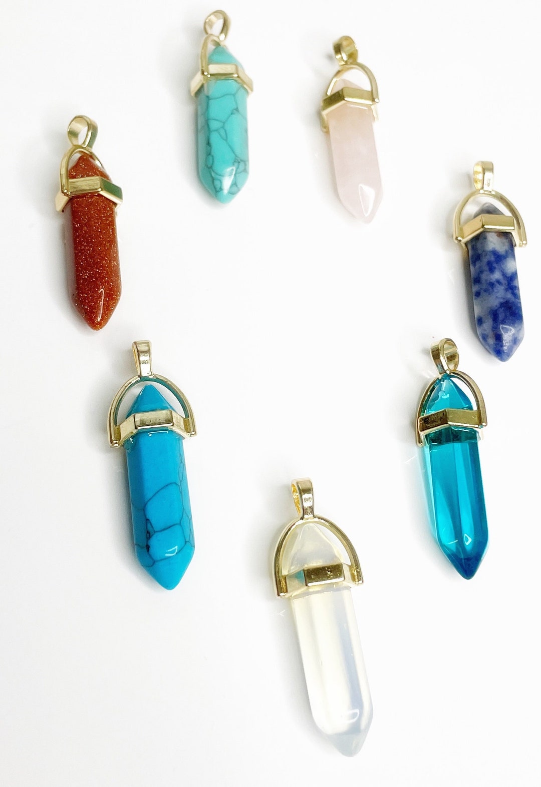 Crystal Pendulum, Natural Stone Pendulum, Healing Pendant, Metaphysical ...