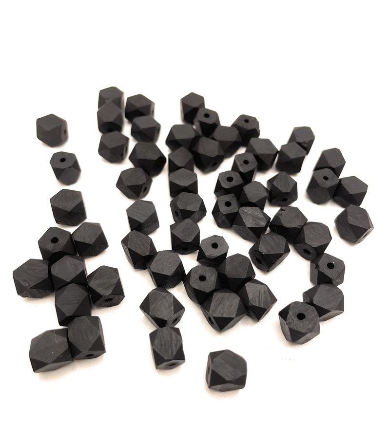 Faceted Jet Bead. Jet Stone. Ideal for Protection Bracelets. - Etsy
