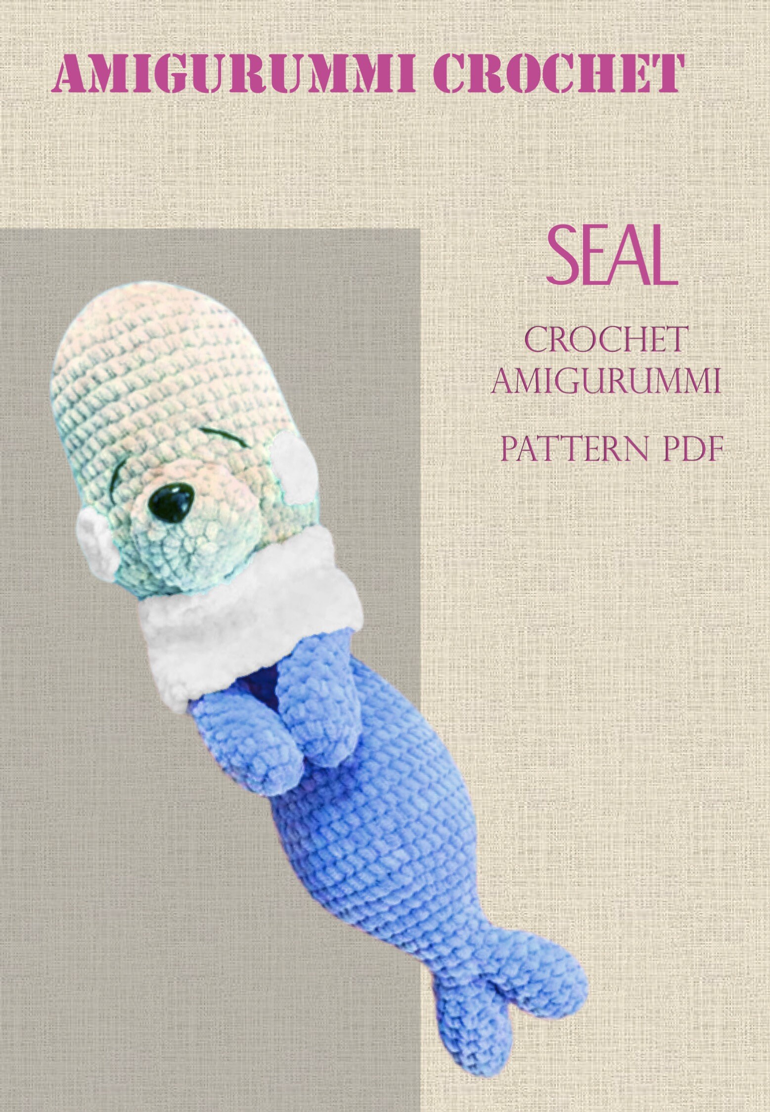 Basic Crochet SEAL AMIGURUMI Pattern Seal Simple Crochet - Etsy