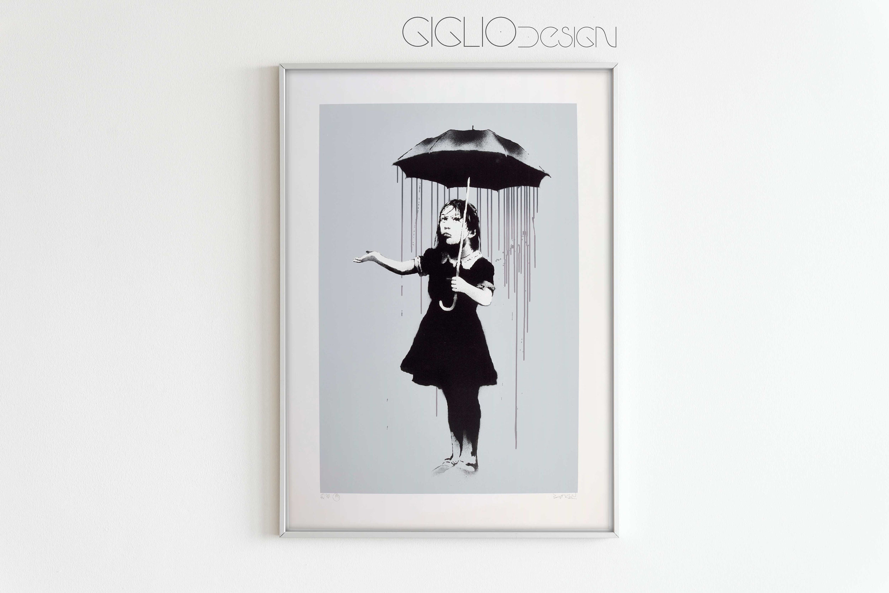 Banksy Grey Rain Banksy Print Banksy Art Graffiti Art Gallery Wall Art Home Decor Art