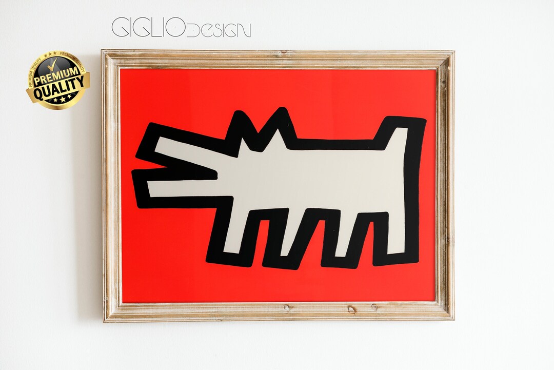 KEITH HARING DOG Keith Haring Print Keith Haring Poster - Etsy