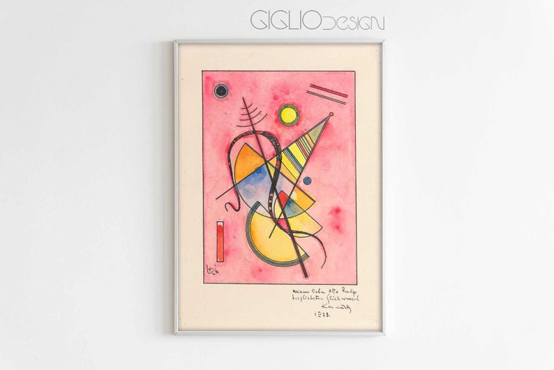 KANDINSKY Print PINK Kandinsky Art Painting Kandinsky Poster Kandinsky ...