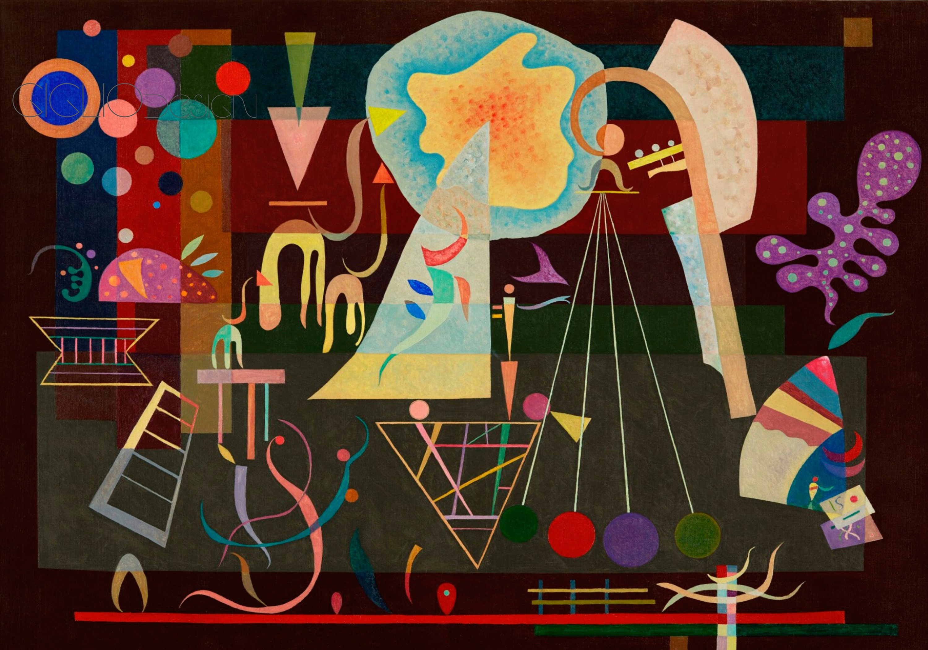 KANDINSKY Print TENSIONS Kandinsky Art Painting Kandinsky Poster ...