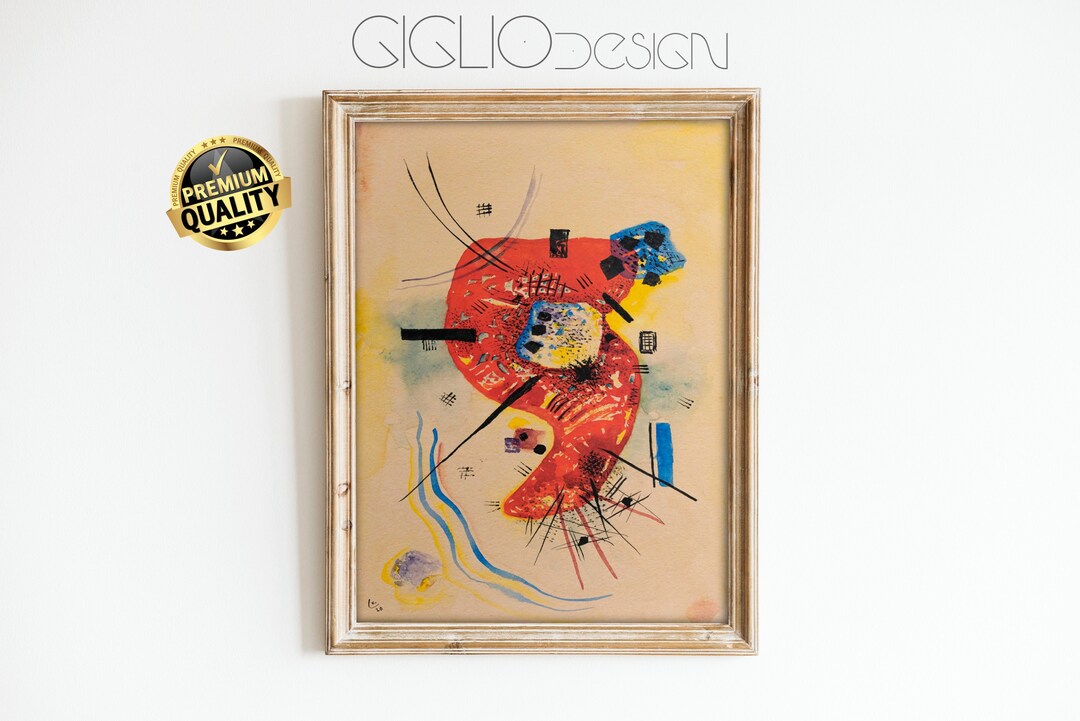KANDINSKY Print RED Kandinsky Art Painting Kandinsky Poster Kandinsky ...