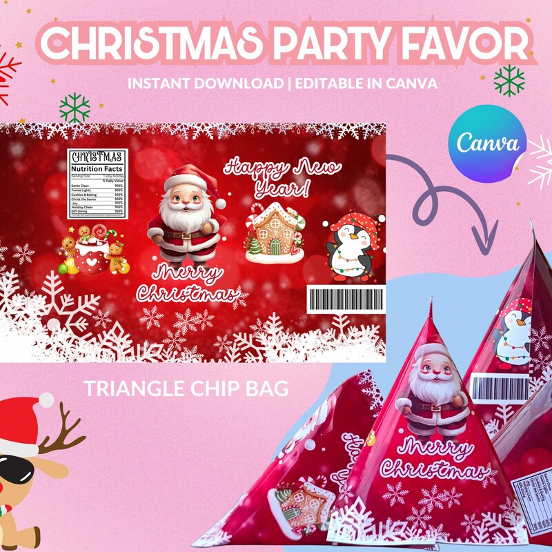 Christmas Chip Bag - Etsy Canada