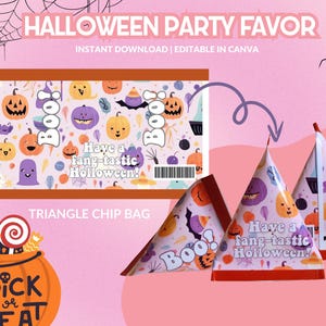 Halloween Party Favors Custom Triangle Chip Bags Personalized Snack ...