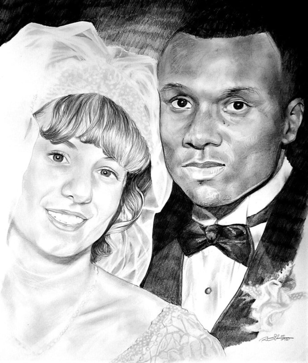 Studio Wedding Portrait Drawing - Etsy