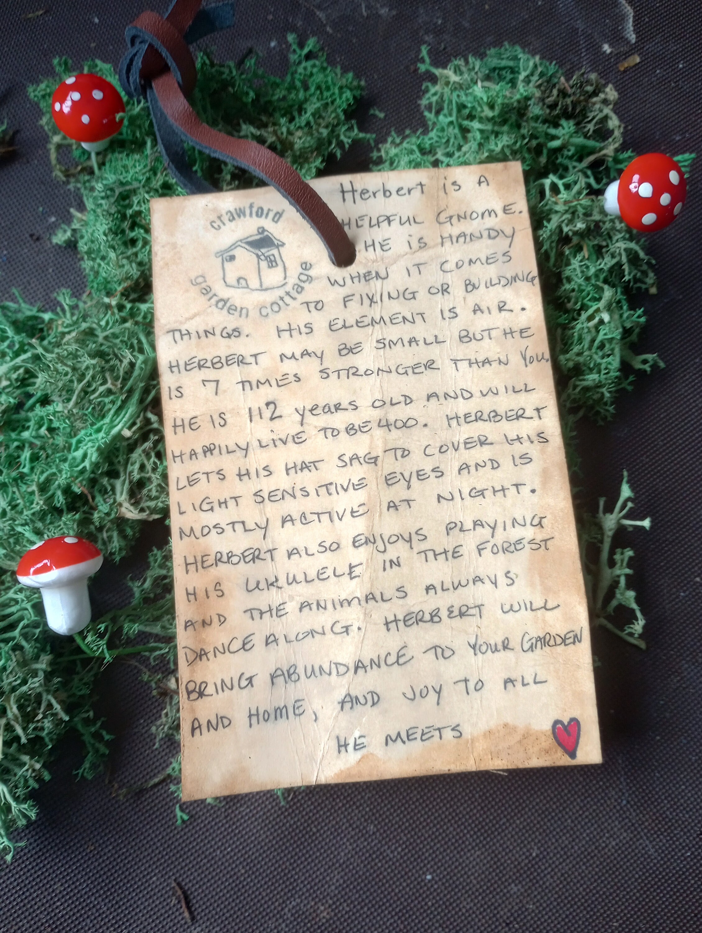 Hand Carved Wood Wooden Gnome Hand Painted Fairy Faerie Garden Primitve ...