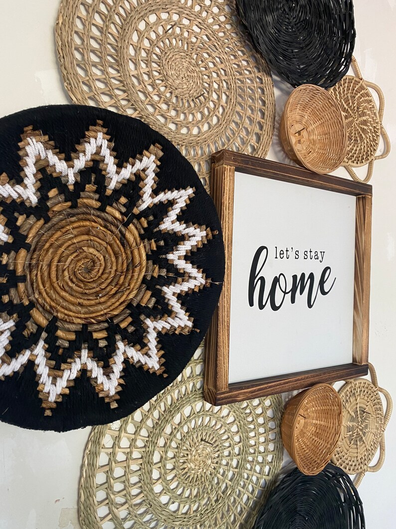 Boho Basket Wall Boho Wall Hangings Hanging Wall Baskets - Etsy