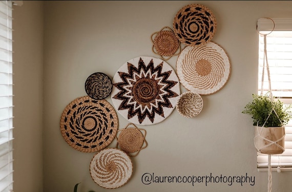 Boho Basket Wall Boho Wall Decor Wall Art Woven Wall - Etsy