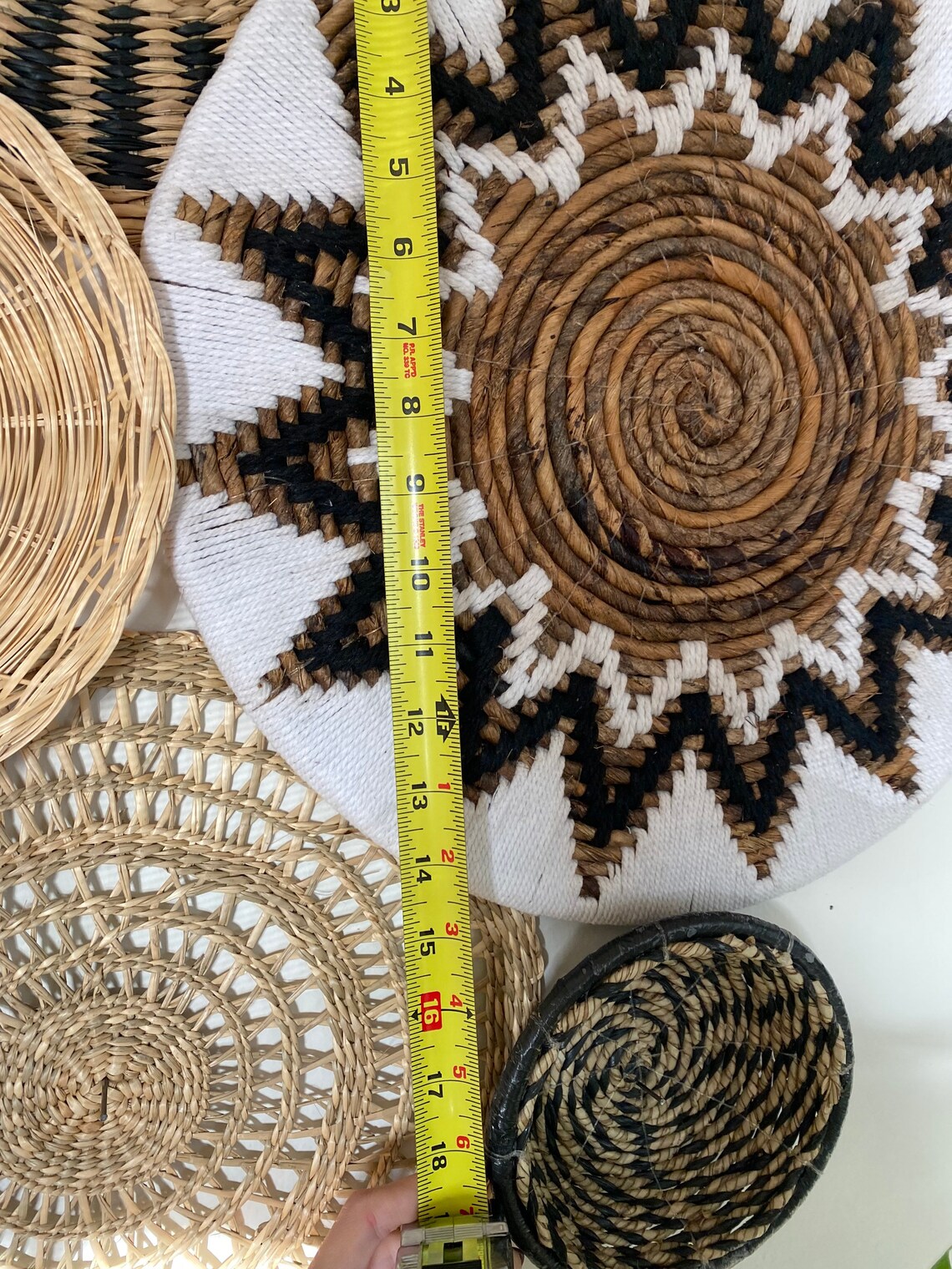 Boho Basket Wall Basket Set Woven Wall Hangings Bohemian | Etsy