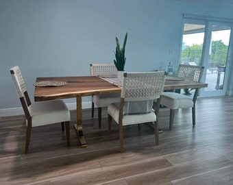 Custom Live Edge Epoxy Oval Dining Table Epoxy River Dine - Etsy