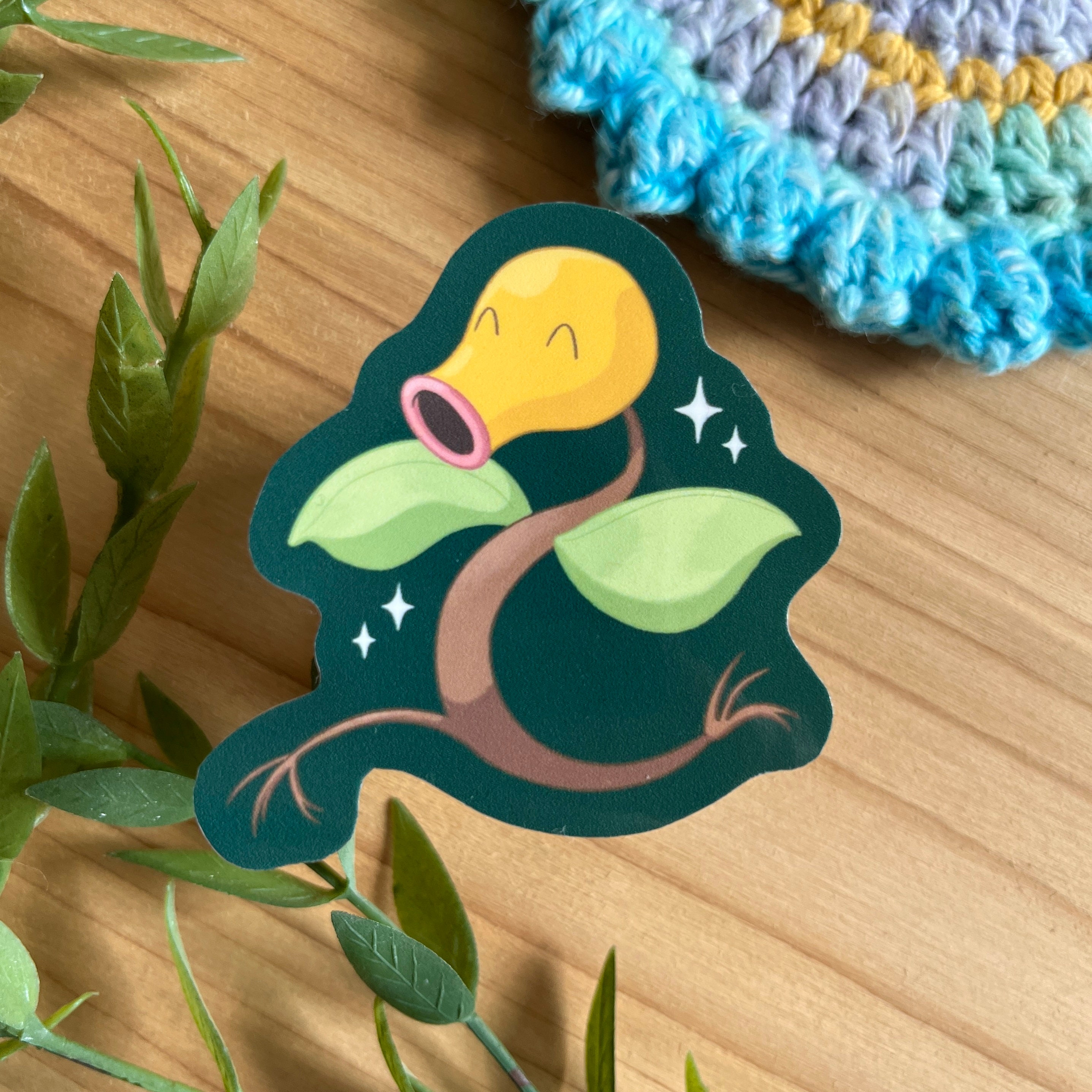 Grass Pokemon Sticker Pack, Grass Pokemon Laptop Decals, Bellsprout ...