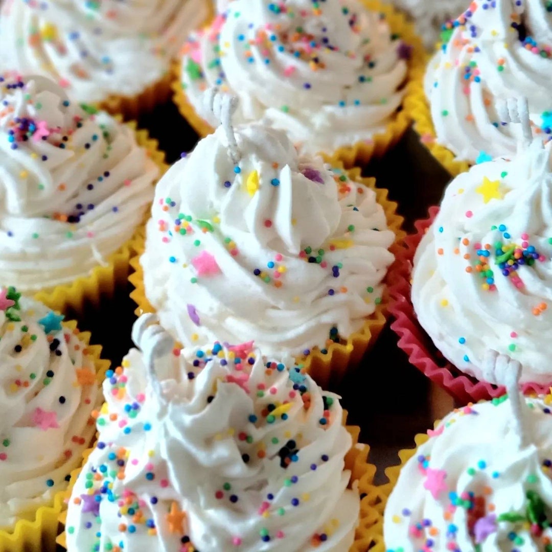 Strawberry Birthday Cake Cupcake Candle Reiki Infused - Etsy