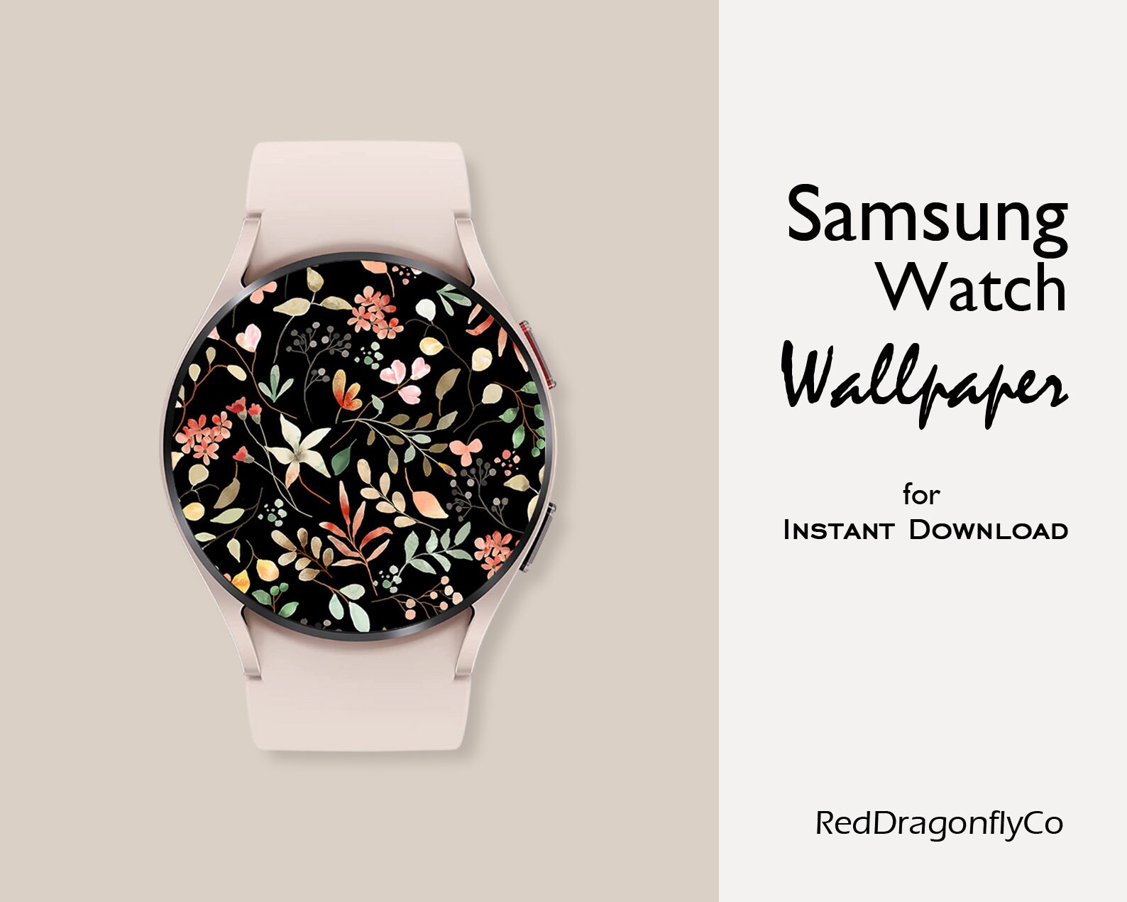 Aesthetic Samsung Galaxy Watch Wallpaper Wildflowers, Floral Smart ...