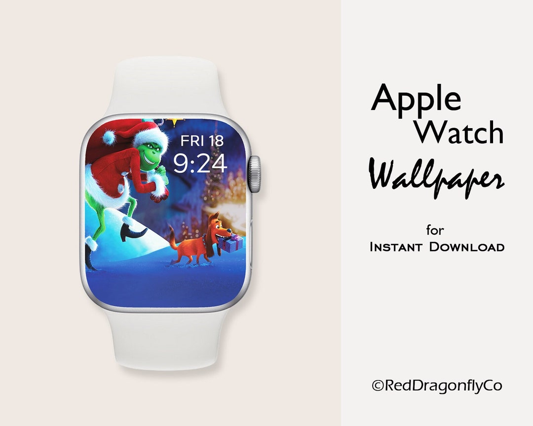 Christmas Apple Watch Wallpaper, Grinch Watch Background, Winter, Apple ...