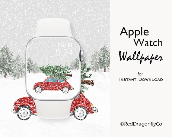 Christmas Apple Watch Wallpaper Christmas Tree Car Watch - Etsy