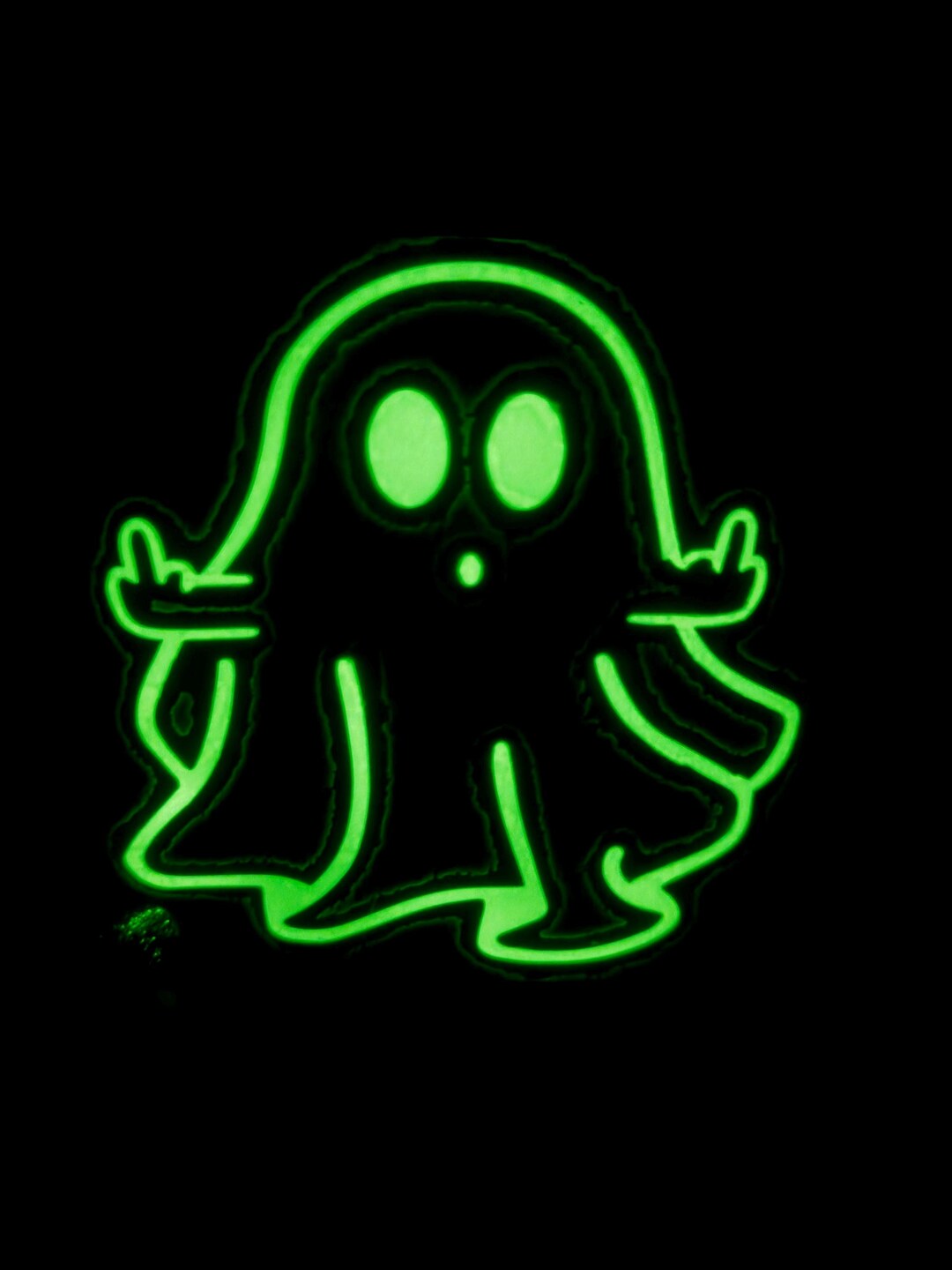 Glow-in-the-dark Ghost Car Sticker: Spooky Neon Decal - Etsy