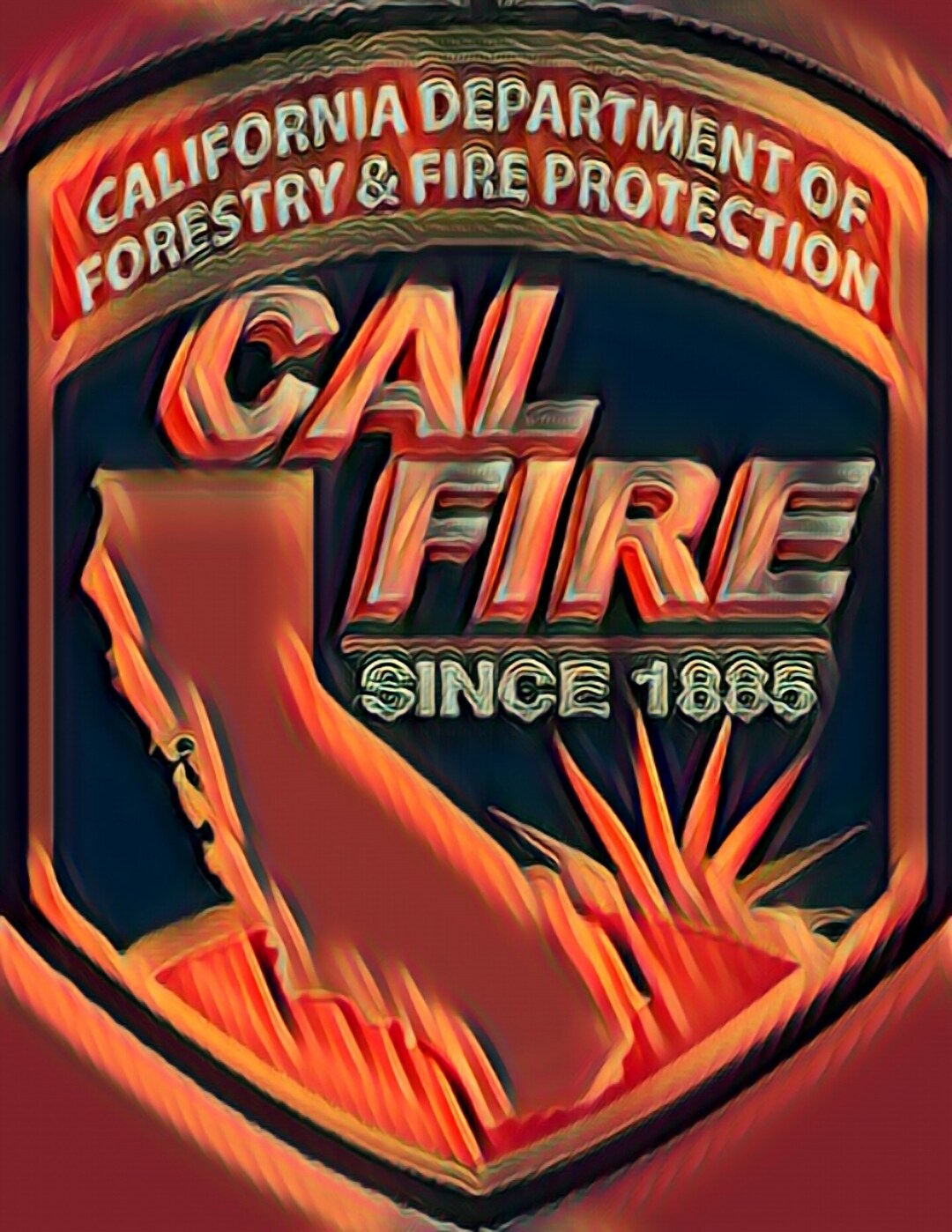 Cal Fire Canvas Painting Print on 8x10 Canvas - Etsy