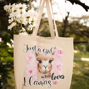 Cute Llama Just a Girl Who Loves Llamas Pink Background Llama Drama Llama Mama Llama Clipart ...