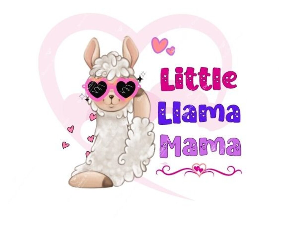Llama Little Llama Mama Llama Drama Llama Mama Llama Clipart Digital Download Sublimation ...