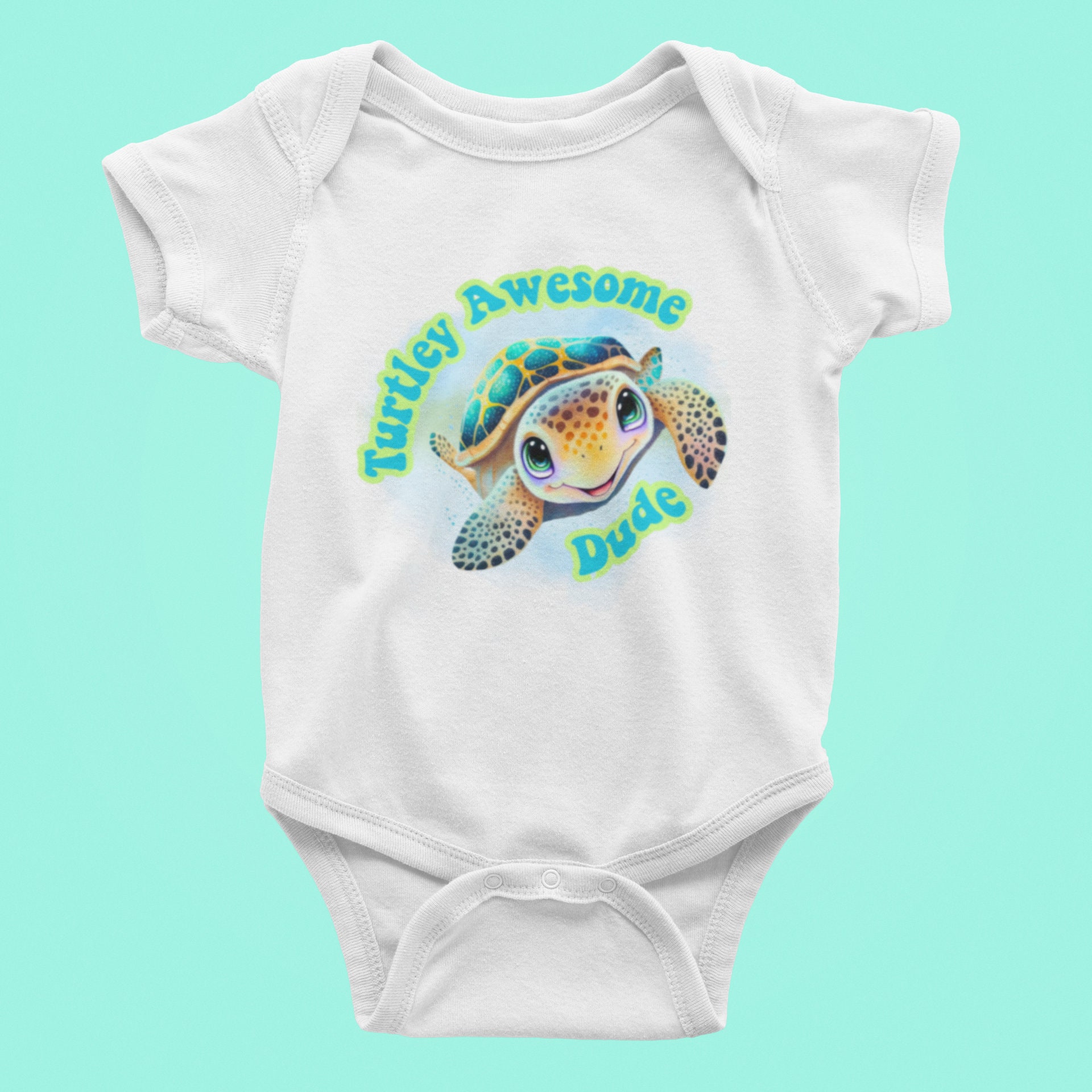 Sea Turtle Turtley Awesome Dude Cute Sea Turtle Clipart - Etsy