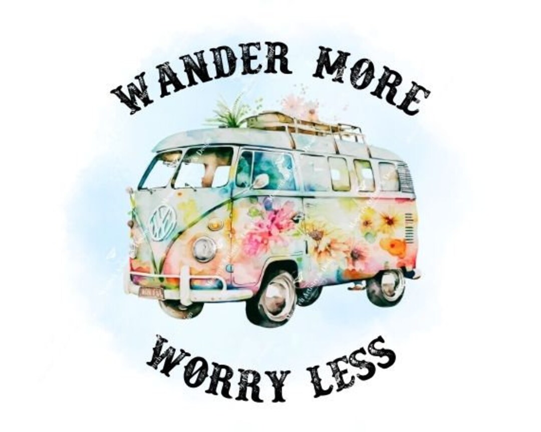 Retro Boho Wander More Worry Less | Stay Trippy Little Hippie | Groovy ...