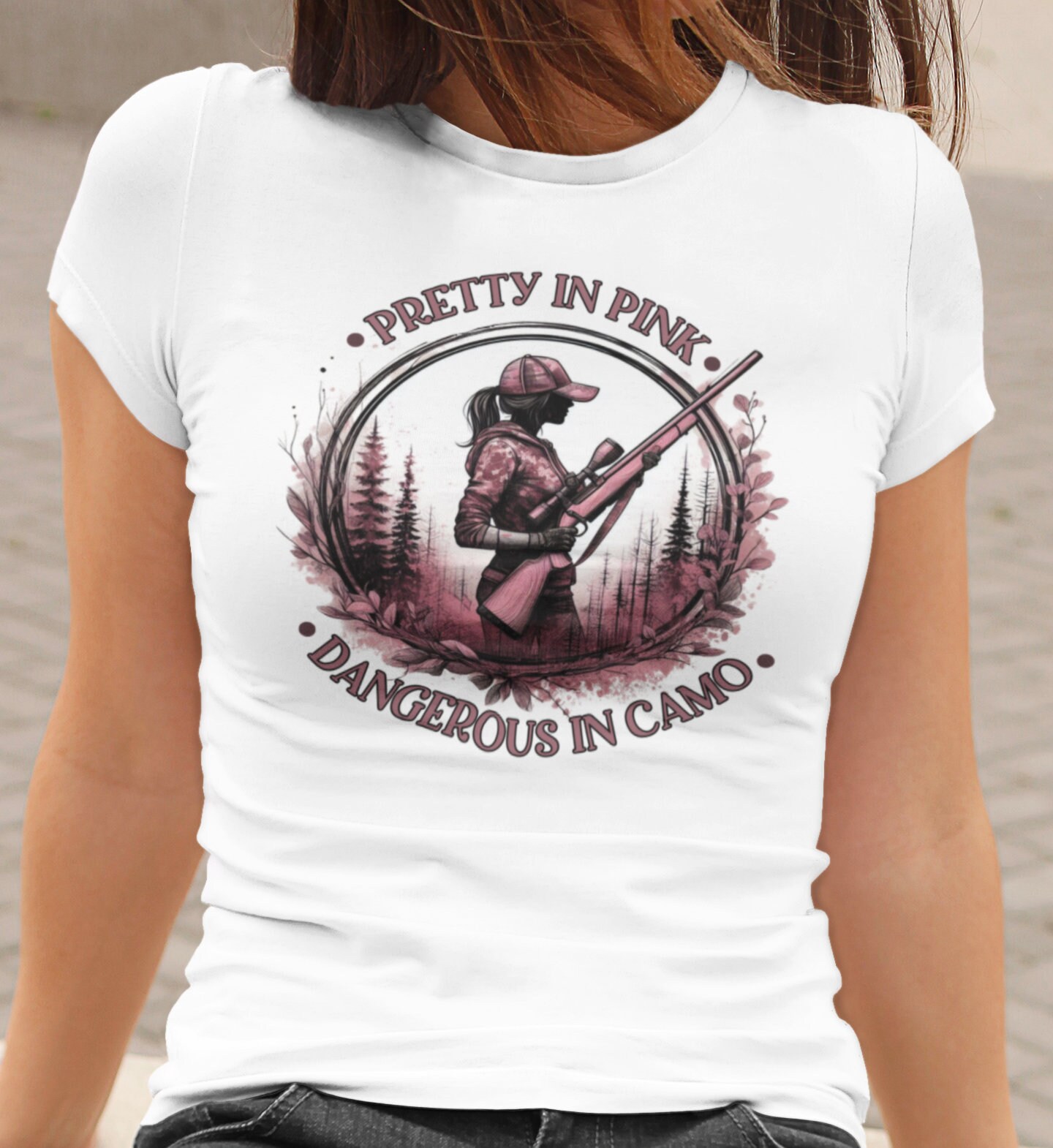 Pretty in Pink Dangerous in Camo Girl Hunter Girl Hunting Deer Hunting ...