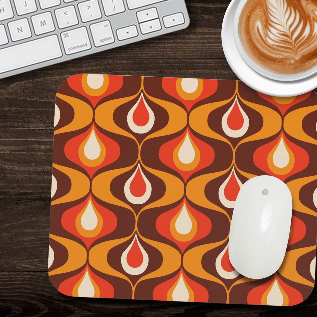 Mid Century Modern Mousepad MCM Decor Girly Preppy Mouse Pad Computer ...