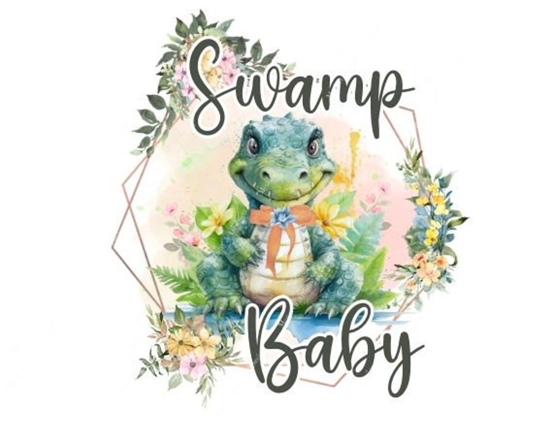 Swamp Baby Baby Girl Gator Alligator Clipart Later Gator Baby Shower ...