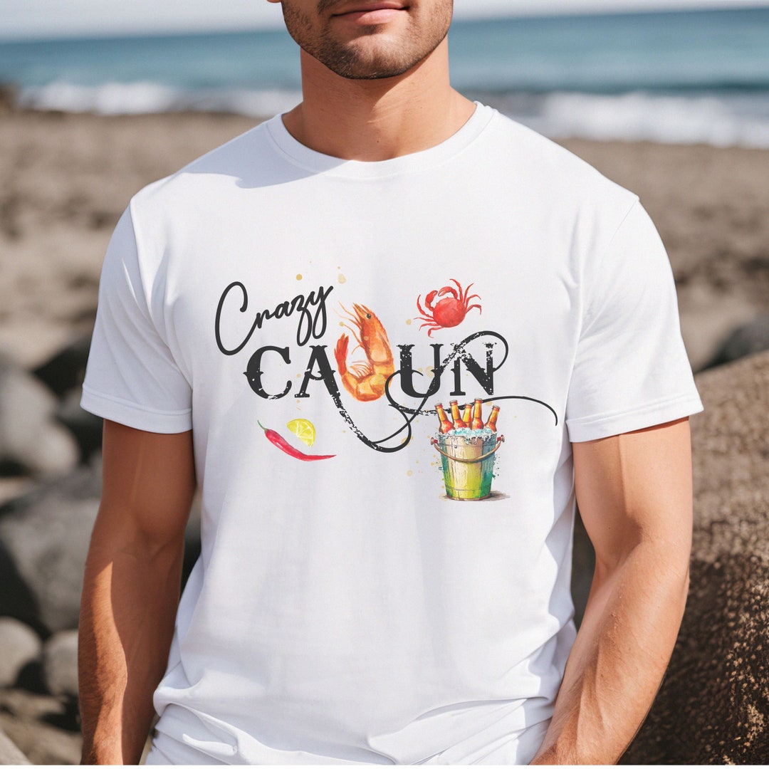 Crazy Cajun Tshirt Geaux Crawfish Creole Swamp Life Mardi Gras NOLA ...
